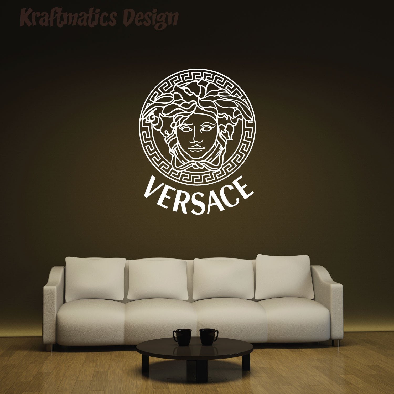 Versace Logo Wall Decal Vinyl Sticker - Krafmatics